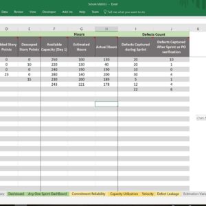 Scrum Metrics – Excel Template » Agile Digest