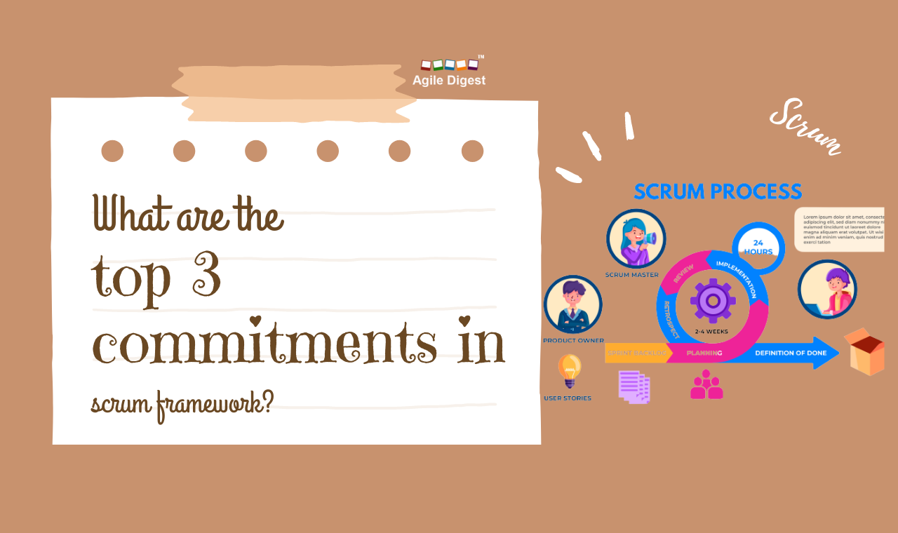 What are the top 3 commitments in scrum framework? - Agility in Learning